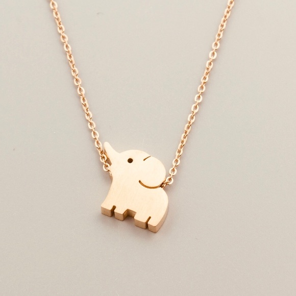 Jewelry | Beautiful Rose Gold Elephant Dainty Necklace | Poshmark